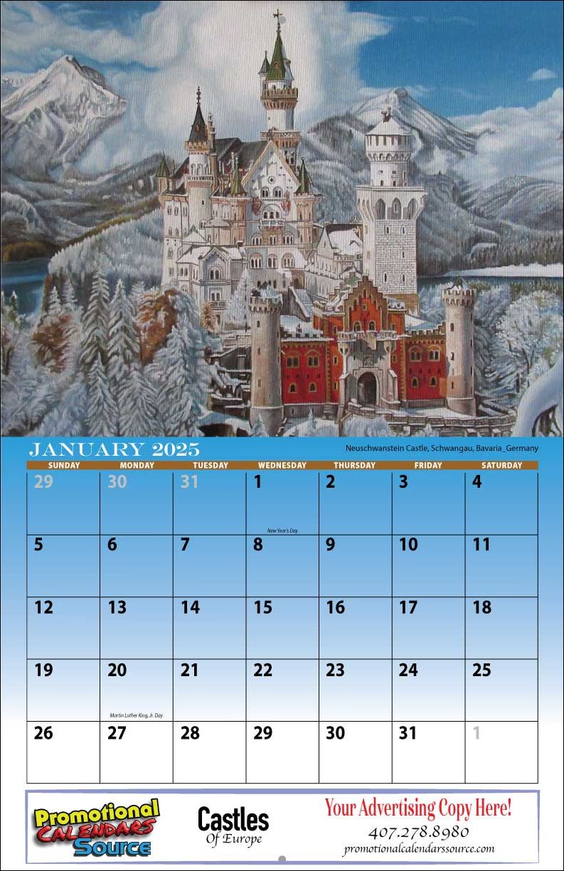 Enchanting European Castles Promotional Calendar: Artwork by Fabio ...