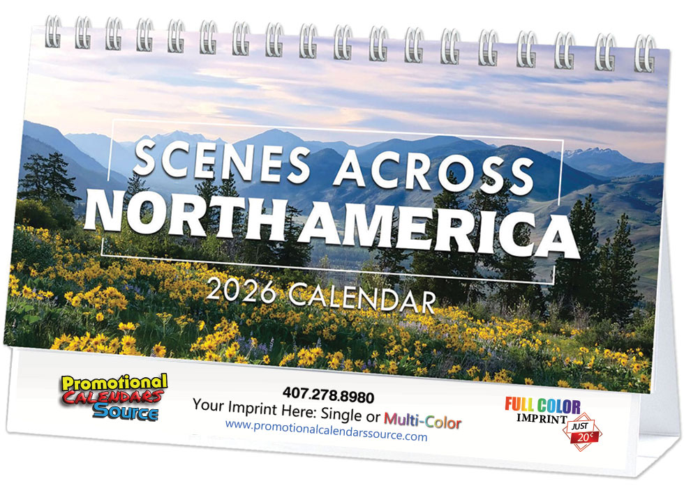 Scenes Across America Desk Promotional Calendar - Scenes