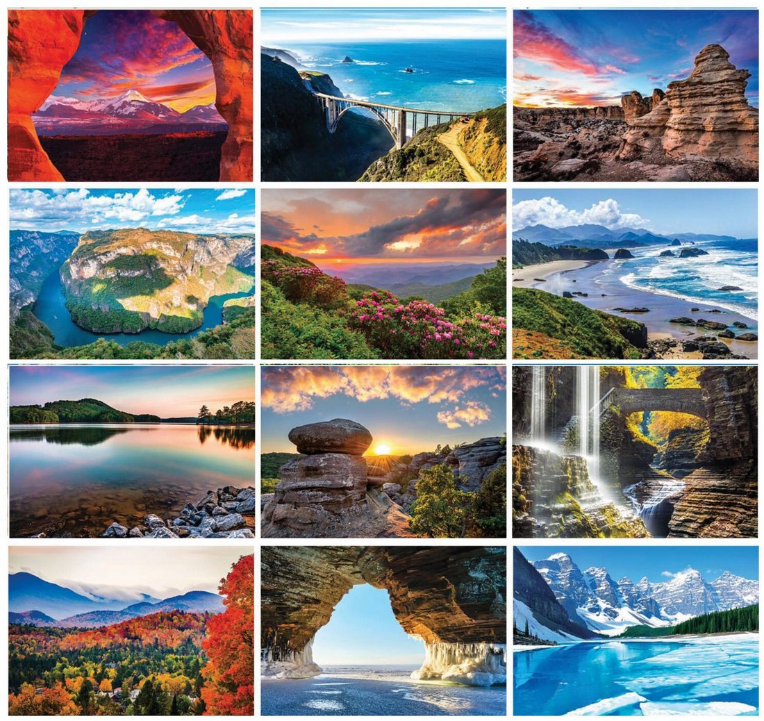 Scenes Across America Desk Promotional Calendar - Scenes