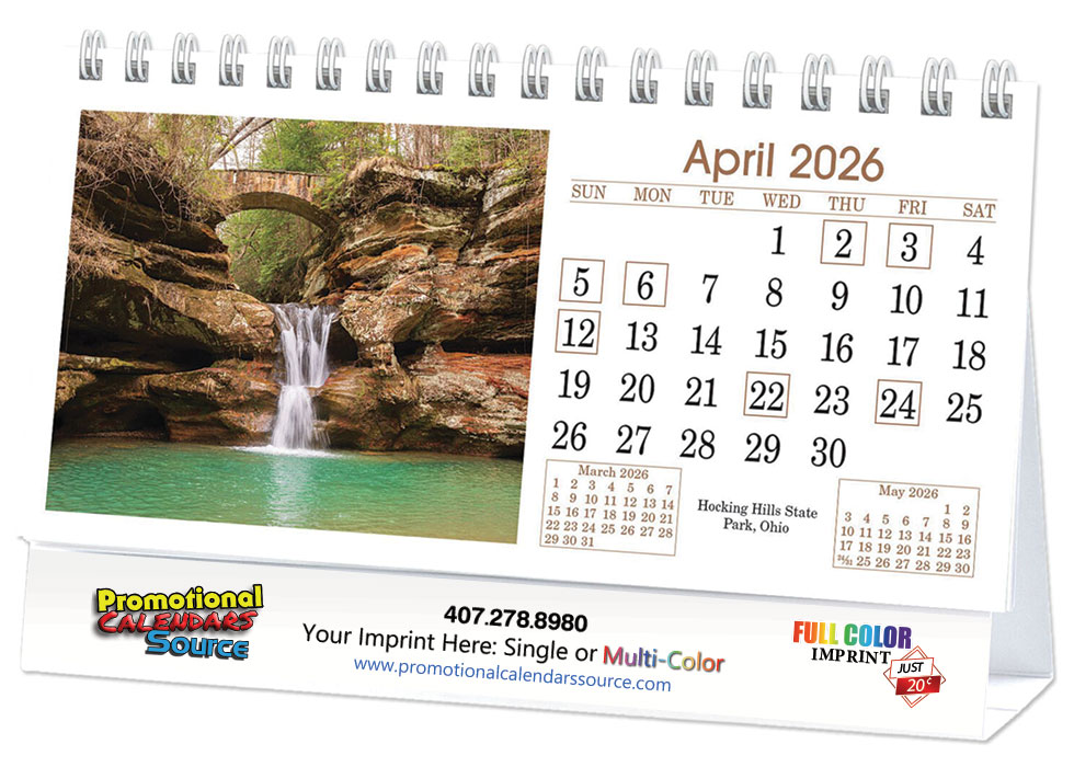 Scenes Across America Desk Promotional Calendar - Scenes