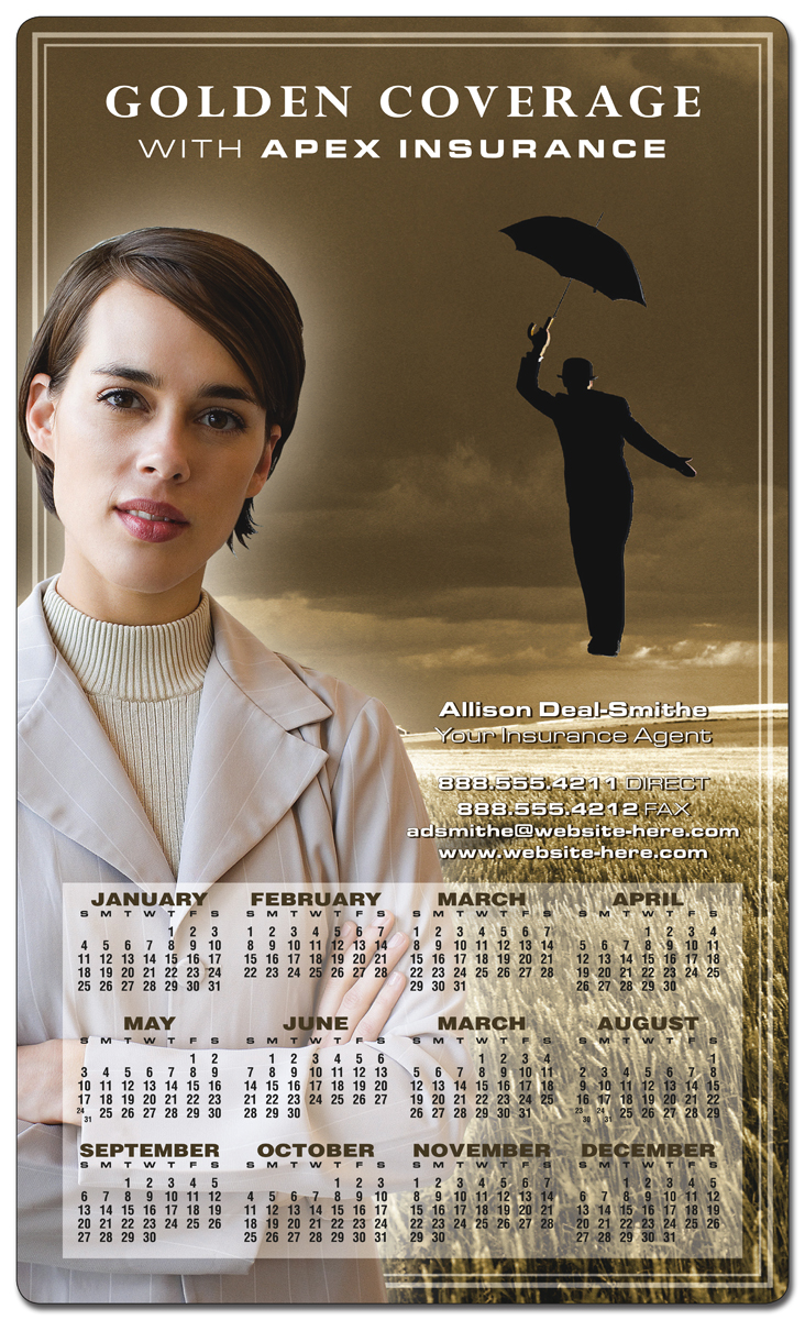 Magnetic Calendar 6x10 Round Corners - 25 mil